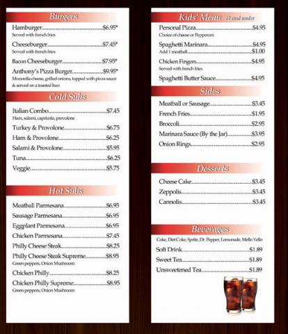 Anthony's Pizza & Subs | Lakeway360.com